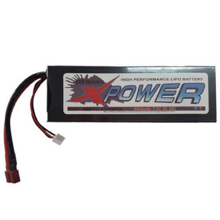 XPower 6800MAH 2S 7.4v 50C LiPo Hard Case Battery